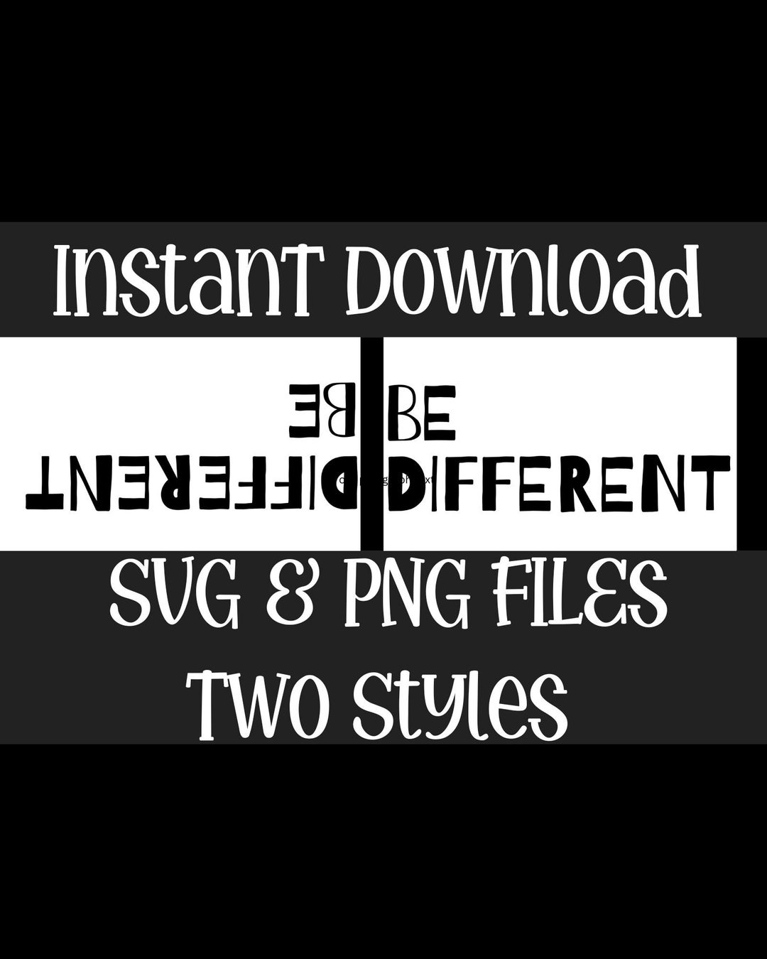 Be Different SVG File, PNG File, Cut File, Circut File, Silhouette File ...
