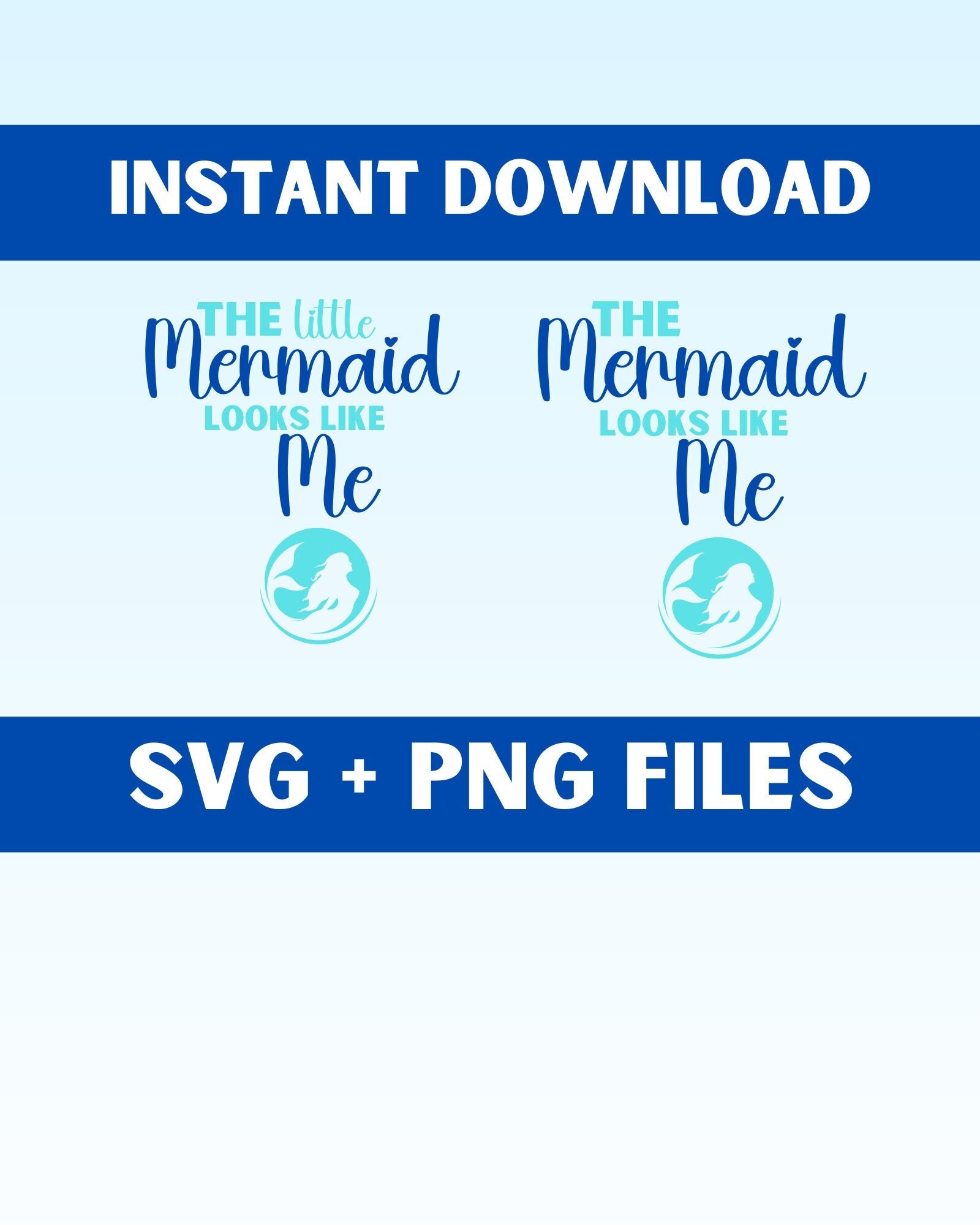 Little Mermaid Looks Like Me SVG, PNG Files (digital Download) - Etsy