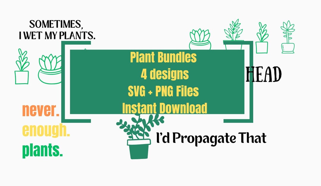 Plant Bundle SVG File, PNG File, Cut File, Circut File, Silhouette File ...
