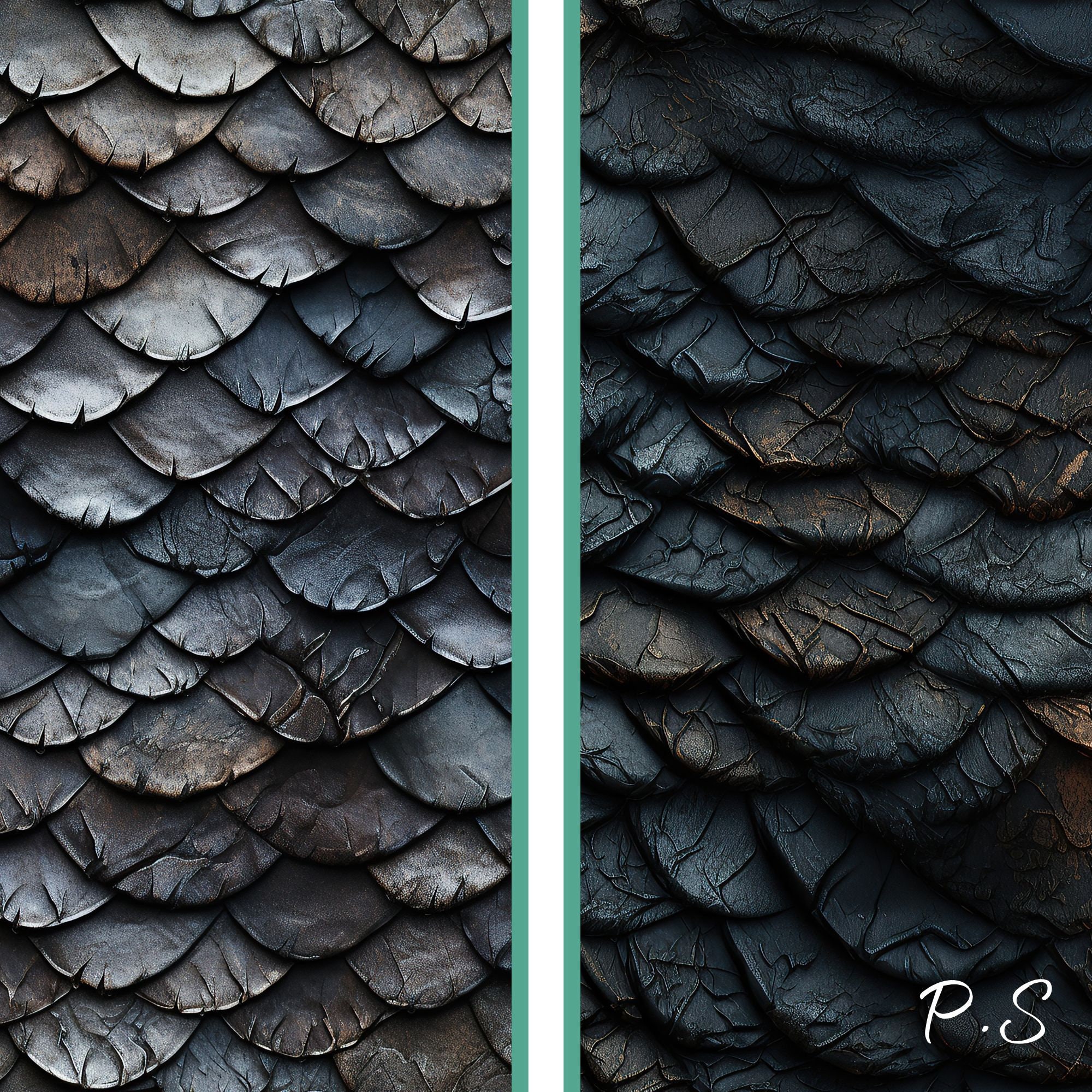 Gray Dragons Scales Digital Paper, Gray Dragon Scales and Hide ...