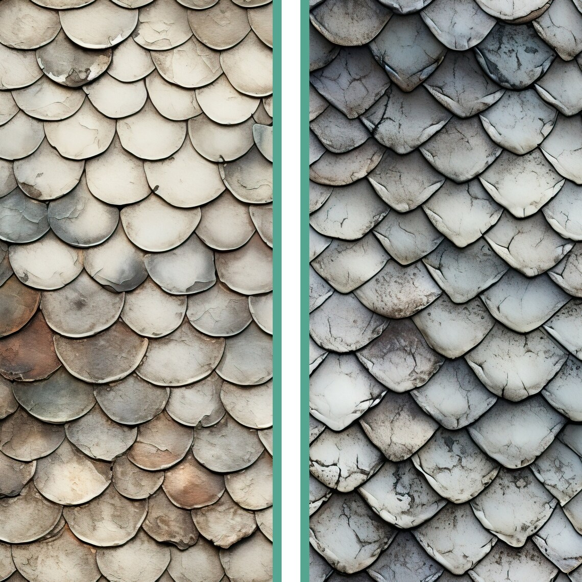 White Dragons Scales Digital Paper, White Dragon Scales and Hide ...