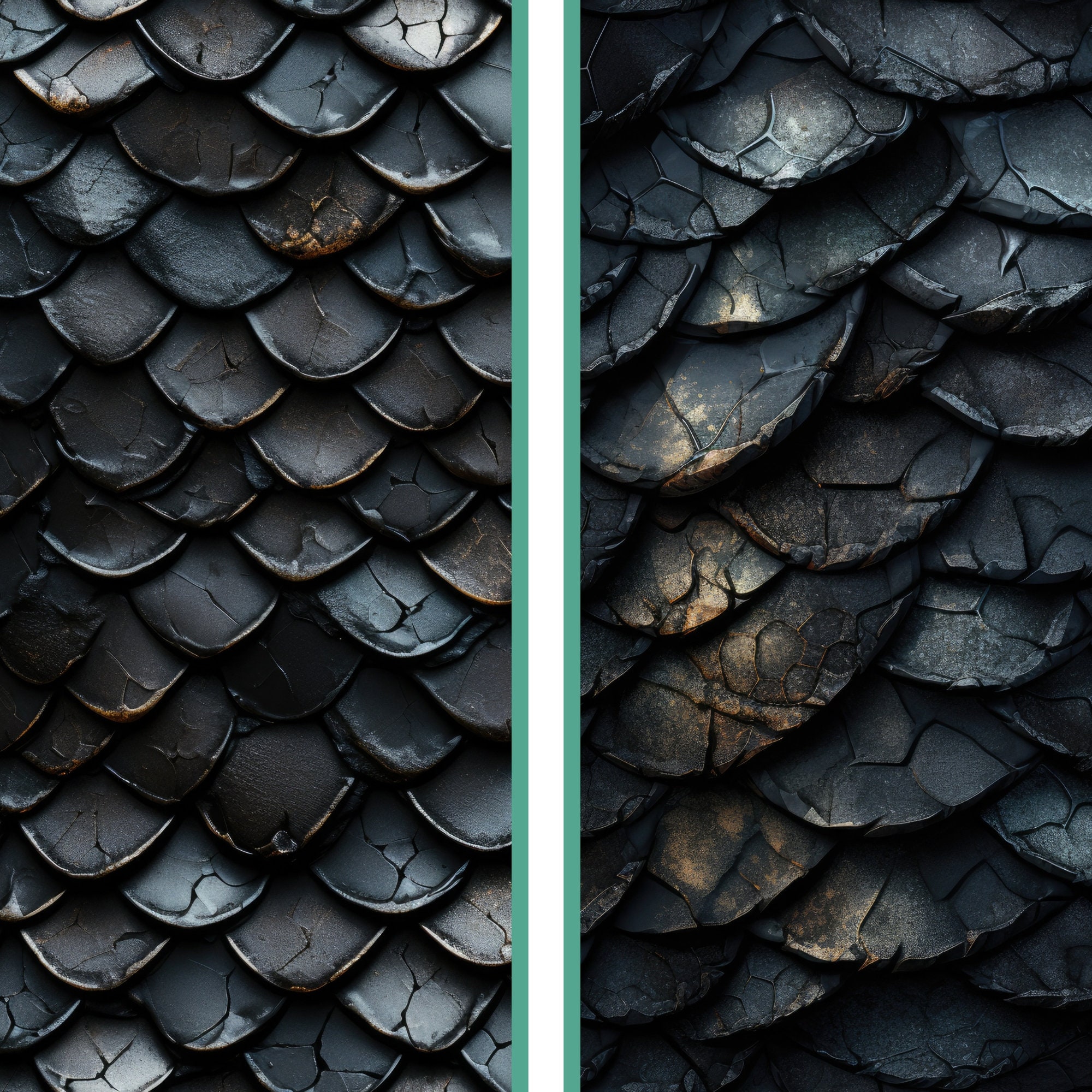 Black Dragons Scales Digital Paper, Rugged Black Dragon Scales and Hide ...