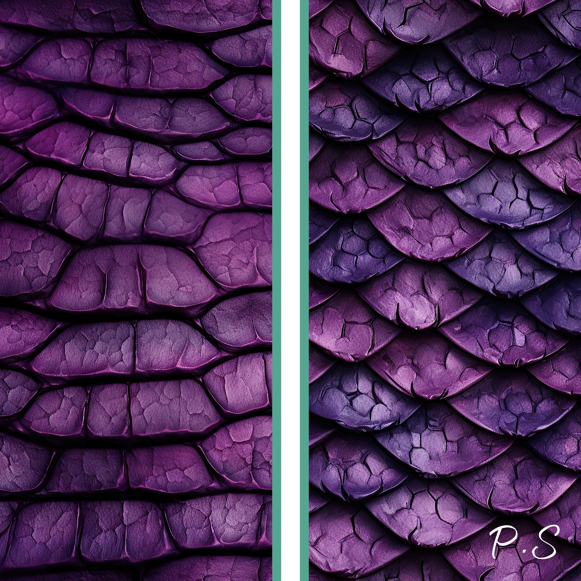 Purple Dragons Scales Digital Paper, Purple Dragon Scales and Hide ...