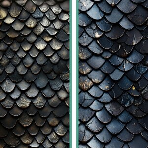 Black Dragons Scales Digital Paper, Rugged Black Dragon Scales and Hide ...