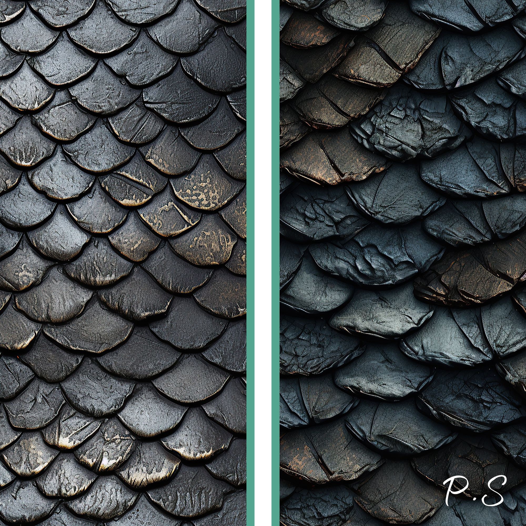 Gray Dragons Scales Digital Paper, Gray Dragon Scales and Hide ...