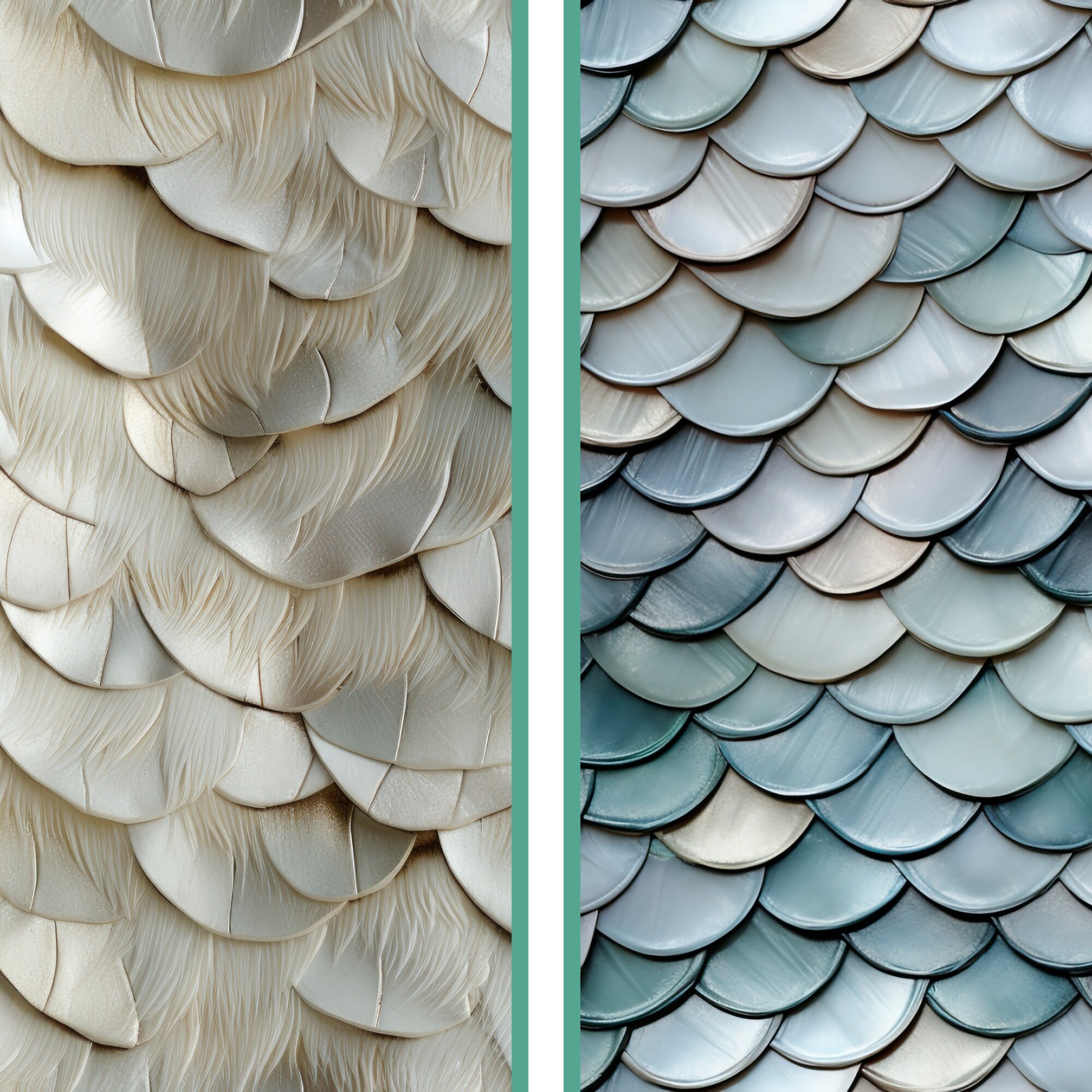 White Dragons Scales Digital Paper, White Dragon Scales and Hide ...
