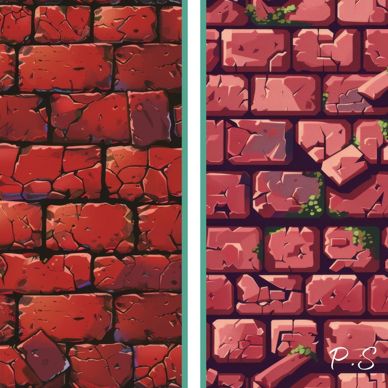 Retro Hellstone Dungeon Bricks, Seamless 2d Retro Underworld Pattern ...