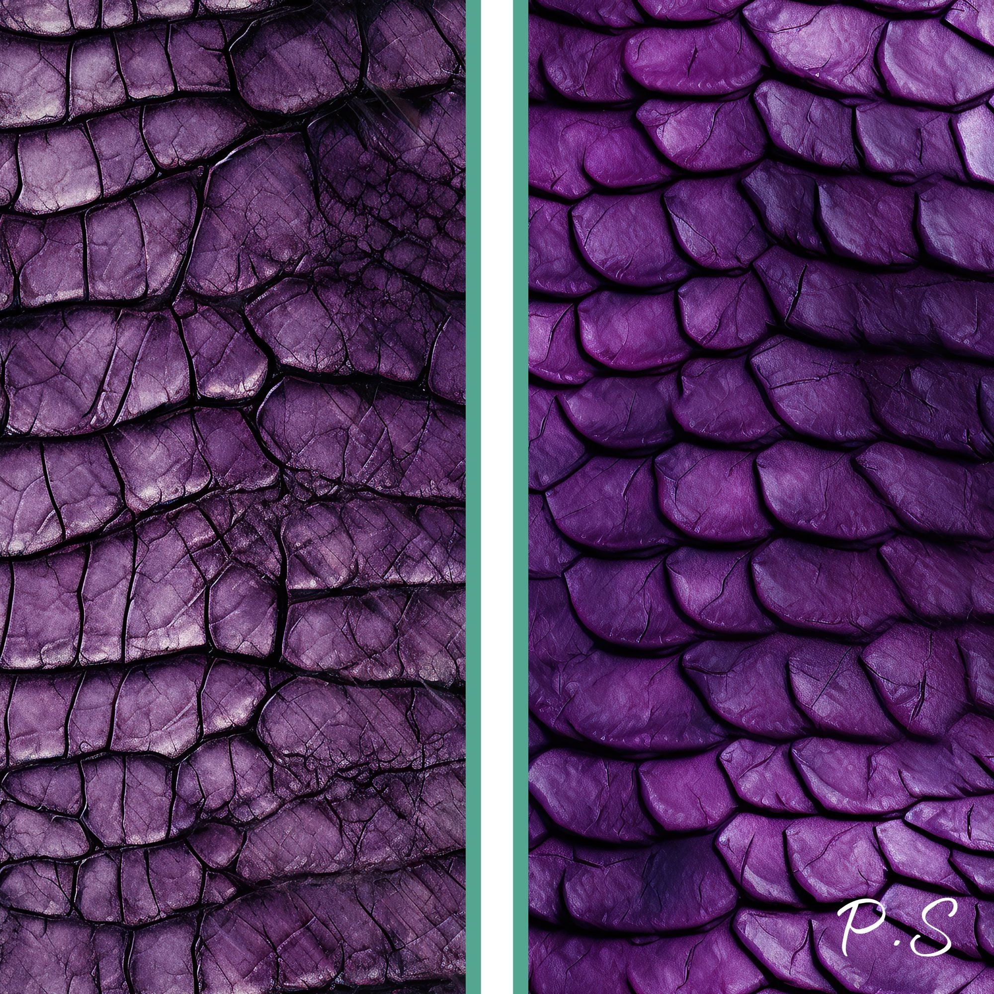 Purple Dragons Scales Digital Paper, Purple Dragon Scales and Hide ...