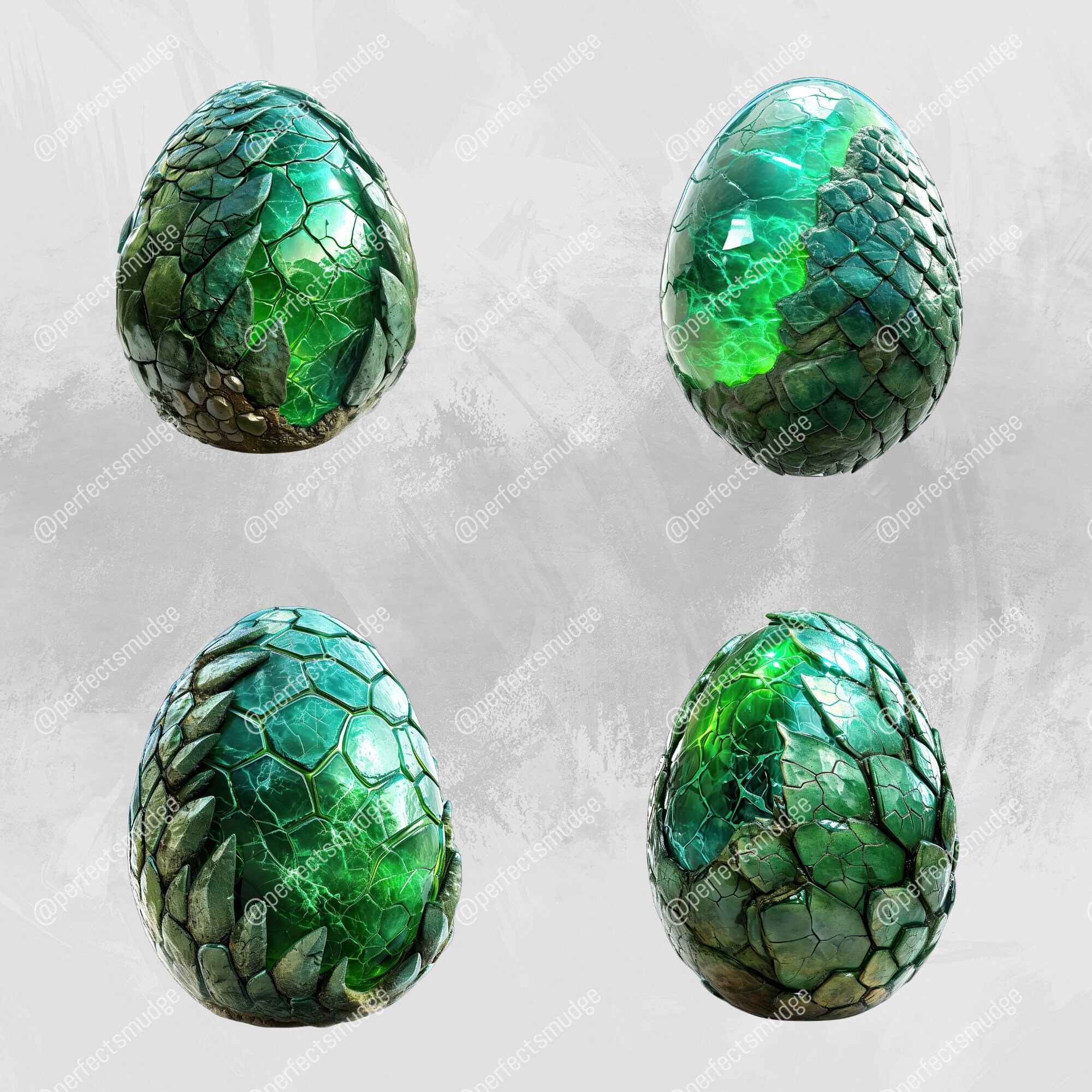 Chromatic Dragon Eggs, PNGS, Transparent, Instant Download, Commercial ...