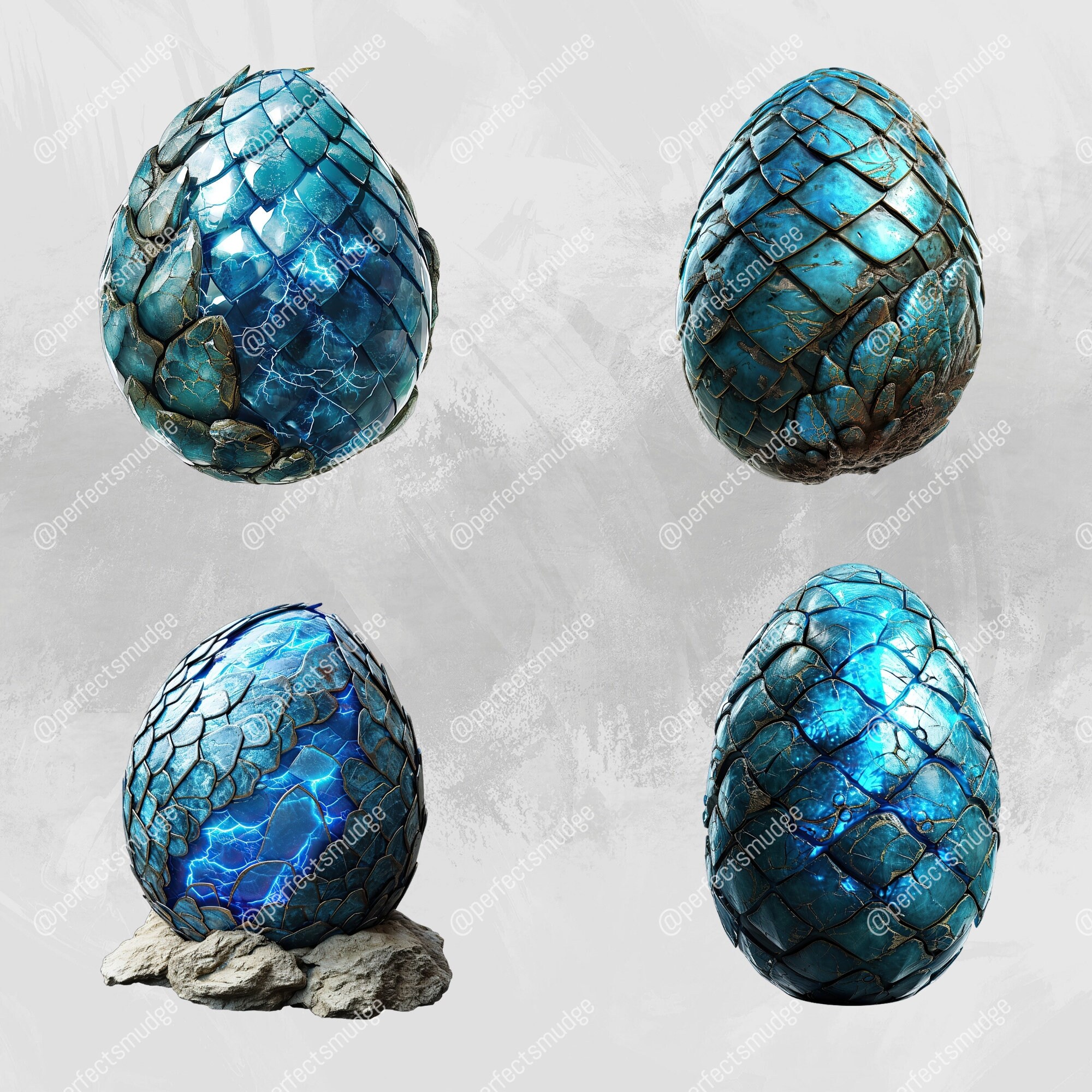 Chromatic Dragon Eggs, PNGS, Transparent, Instant Download, Commercial ...