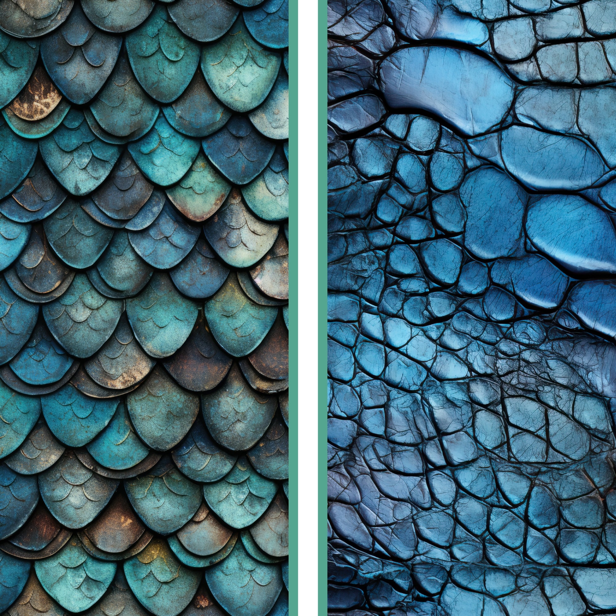Blue Dragons Scales Graphic Pack, Digital Paper, Digital Scrapbooking ...
