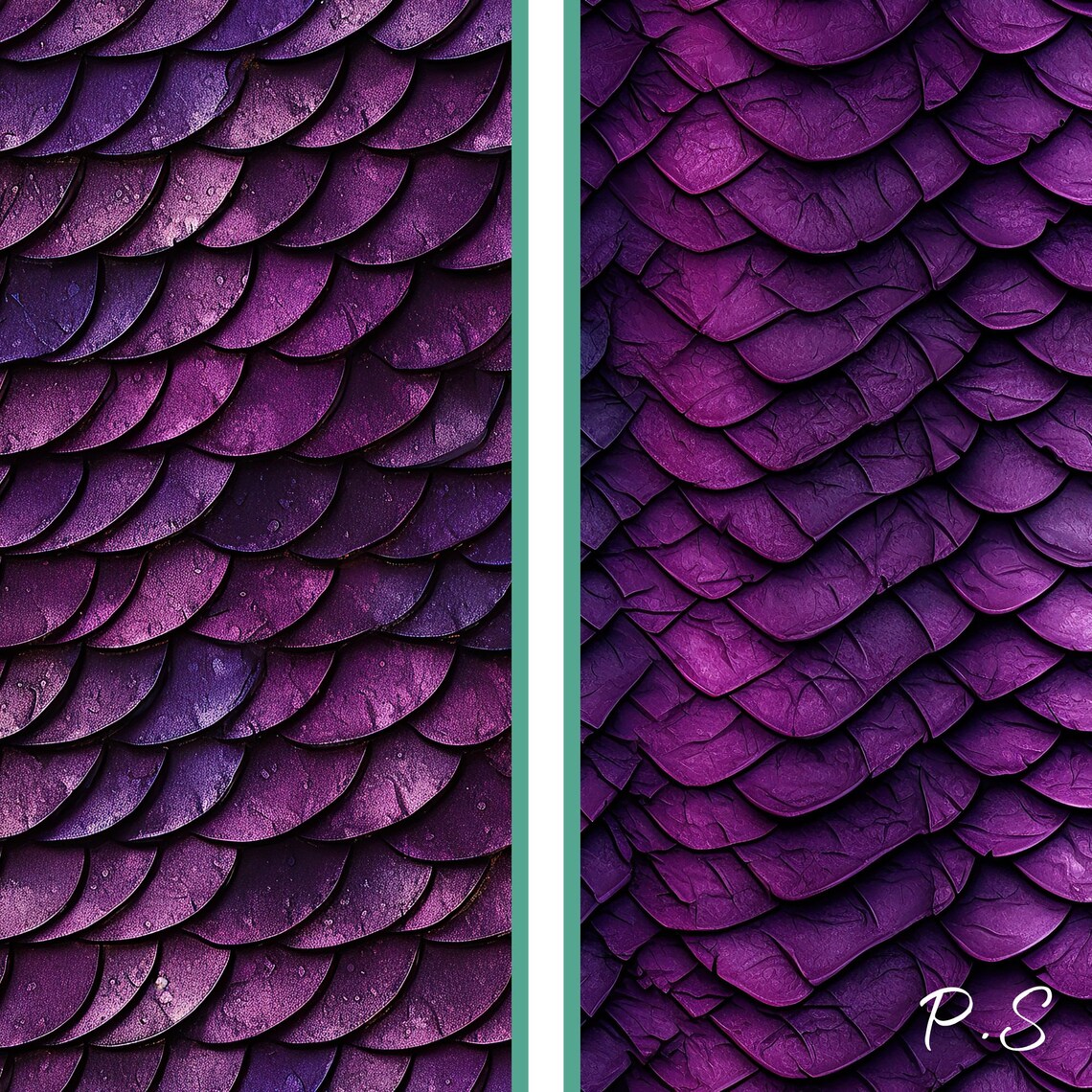 Purple Dragons Scales Digital Paper, Purple Dragon Scales and Hide ...