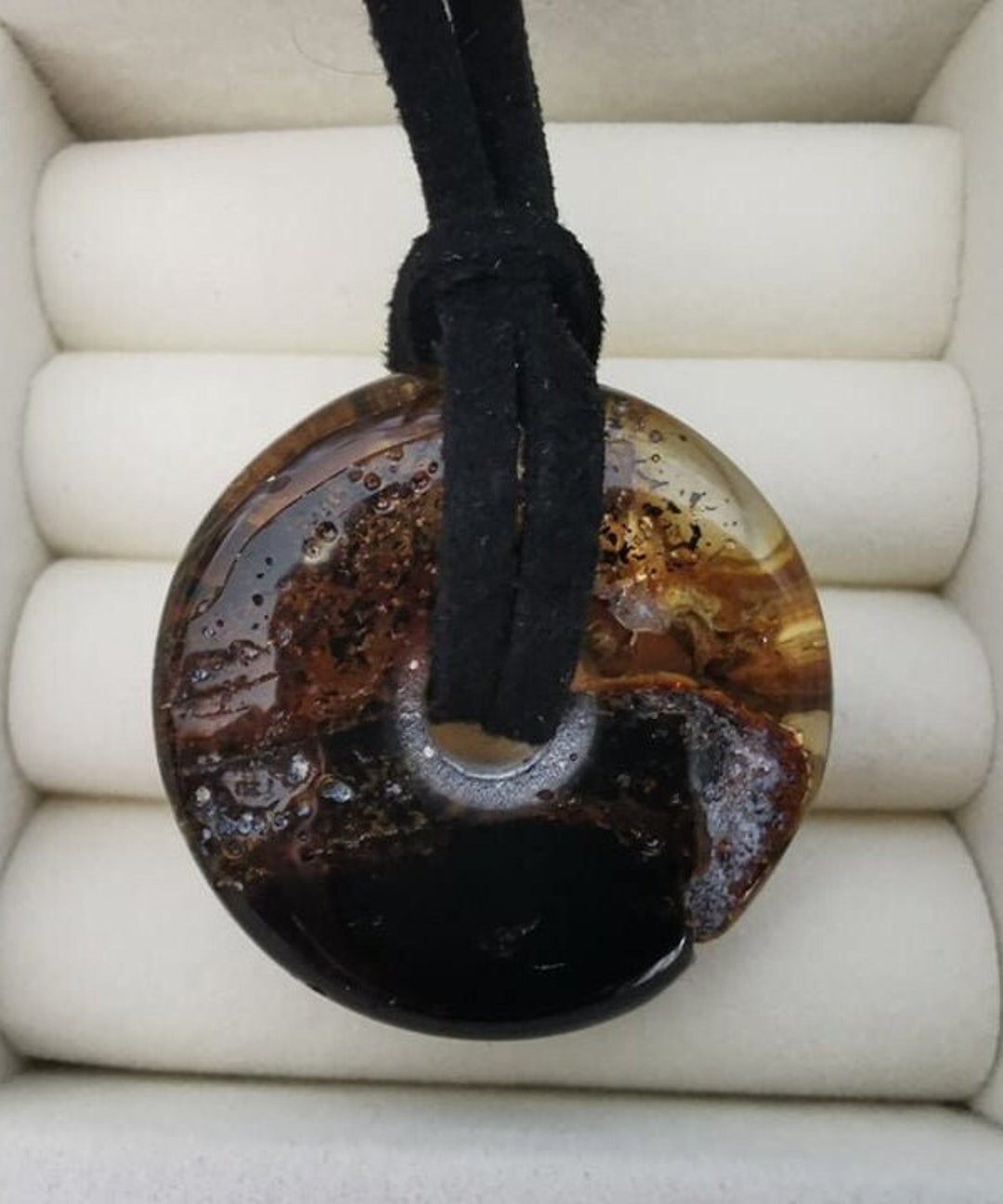 Baltic Sea Amber Amulet Hand Made Unique Pedant Necklace With Hole - Etsy