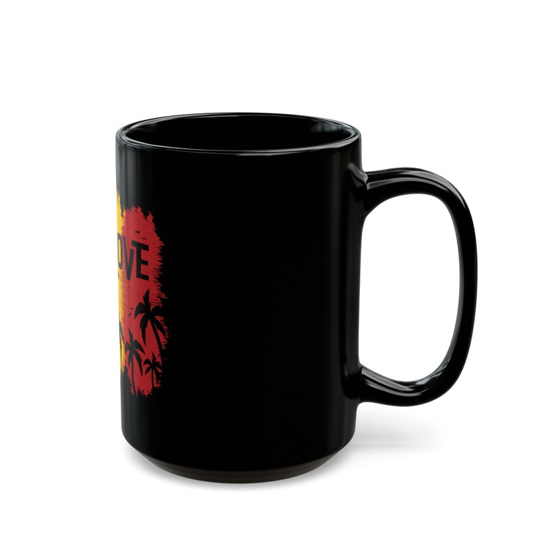 One Love Reggae Jamaican Vibes Black Coffee Mug 11oz, 15oz - Etsy