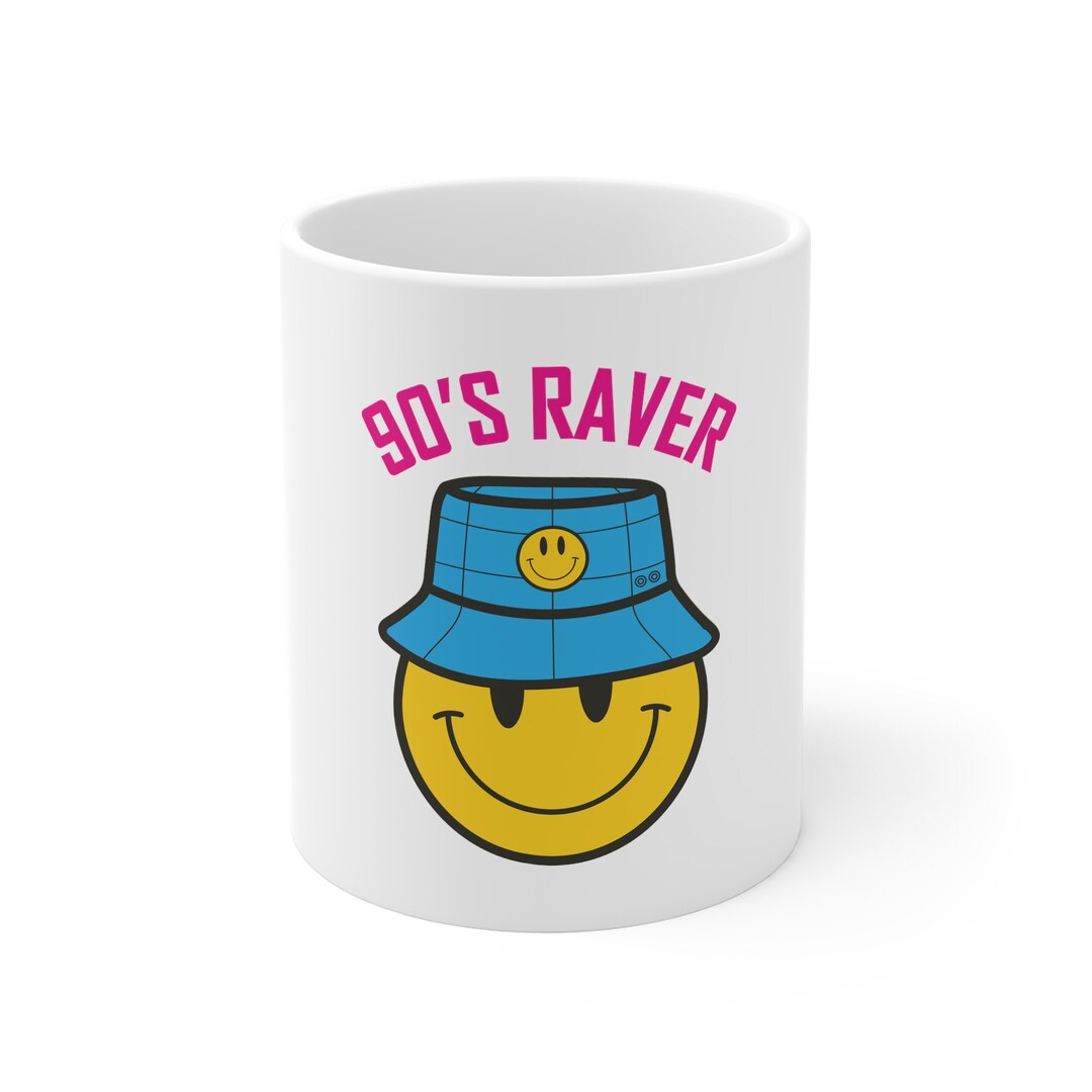 Old Skool 90s Raver, Rave Music, Raving 11oz White Mug - Etsy