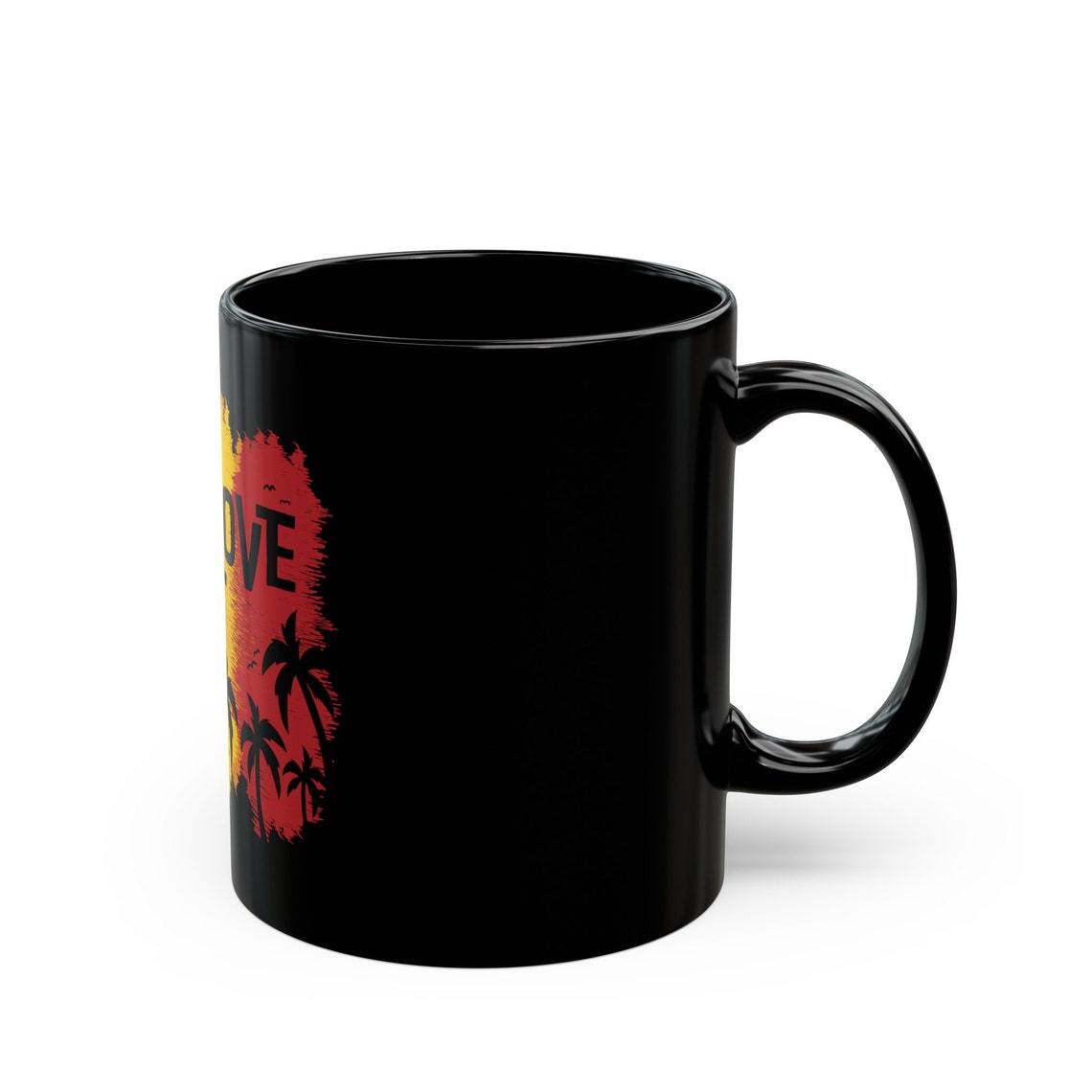 One Love Reggae Jamaican Vibes Black Coffee Mug 11oz, 15oz - Etsy