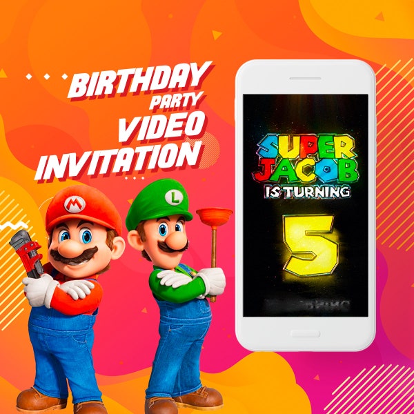 Nintendo Invitation - Etsy