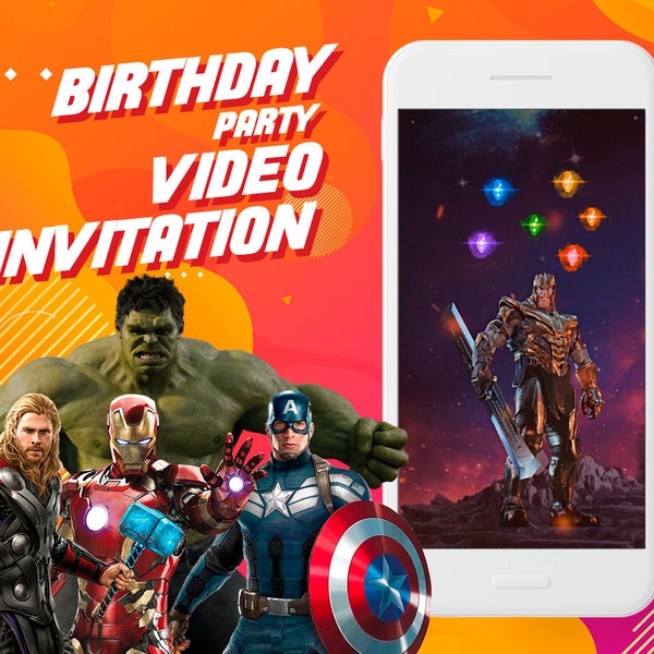 Superheroes Animated Invitation - Etsy