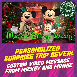 Personalized Disney World Trip Reveal Video, Mickey and Minnie ...