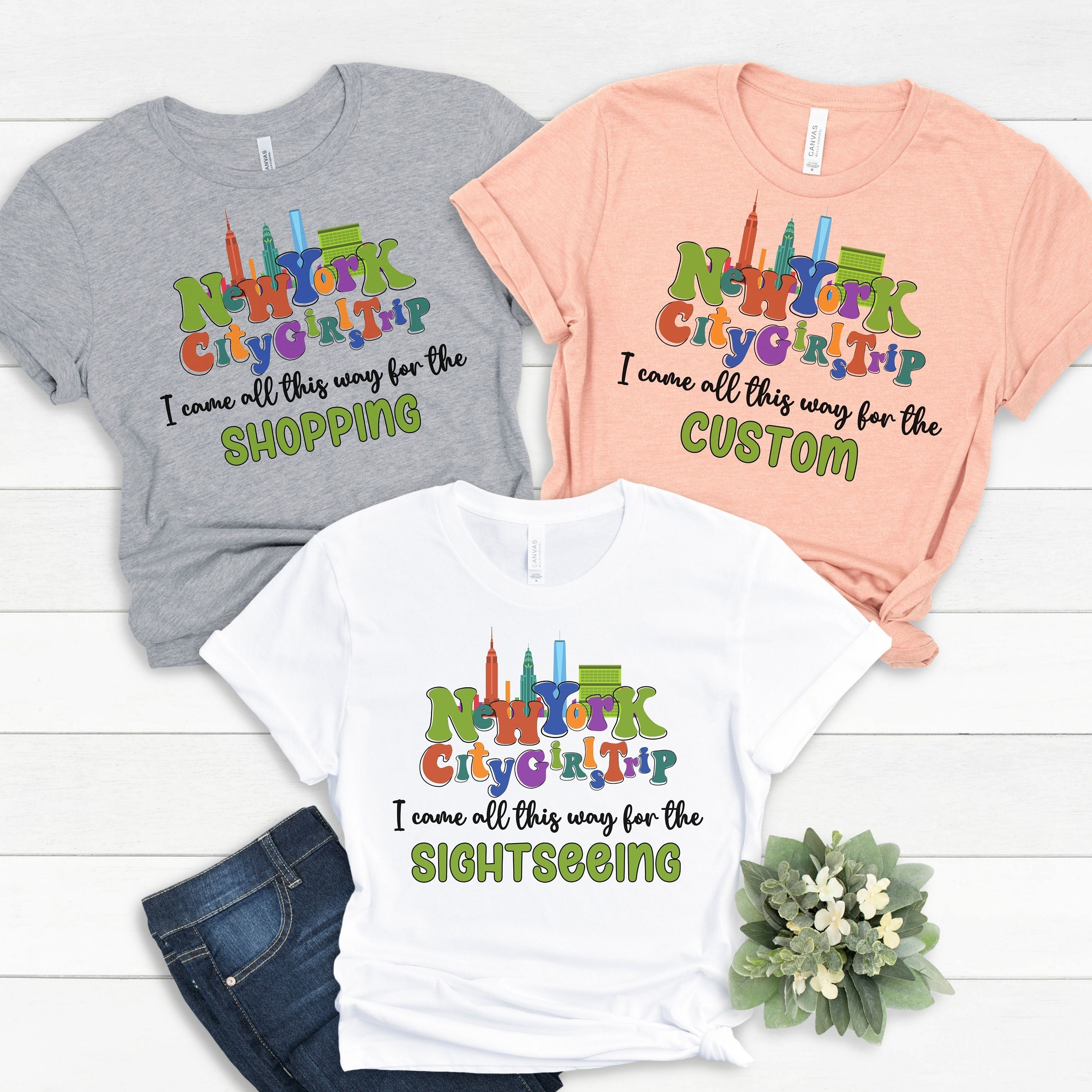 Girls Trip NYC Weekend Getaway Custom T Shirt, Sisters Trip to NYC ...