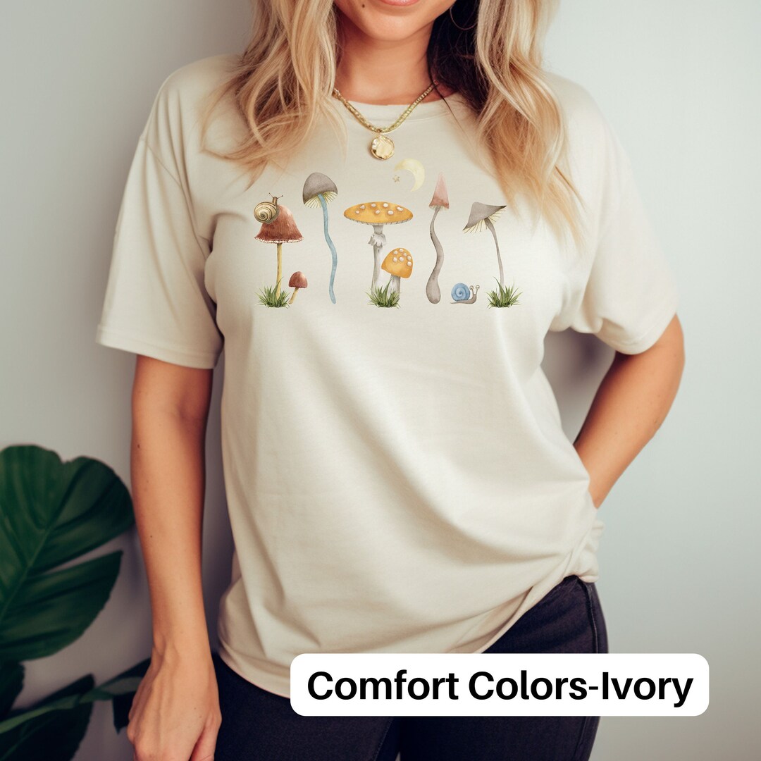 Forestcore Mushroom Crewneck Oversized Fall Shirt, Mushroom Lovers Gift ...