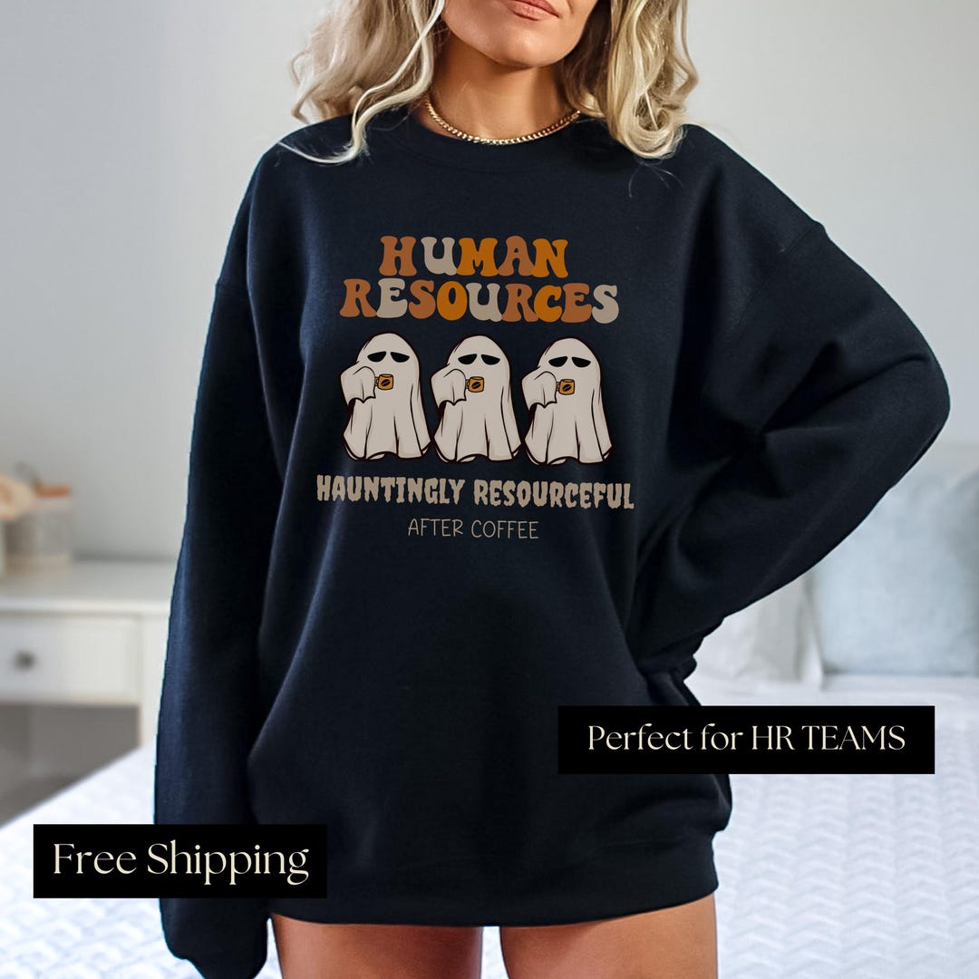 Funny HR Halloween Lover Sweatshirt Gift, HR Manager Gift, Oversized ...