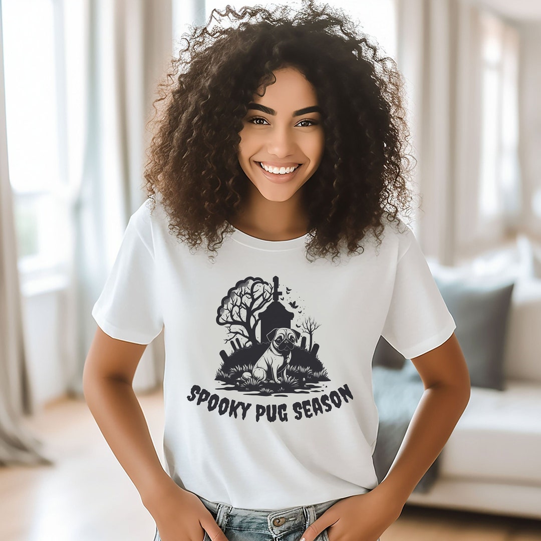 Cute Spooky Season Pug Halloween Shirt, Pug Mama Shirt, Pug Lover Shirt ...