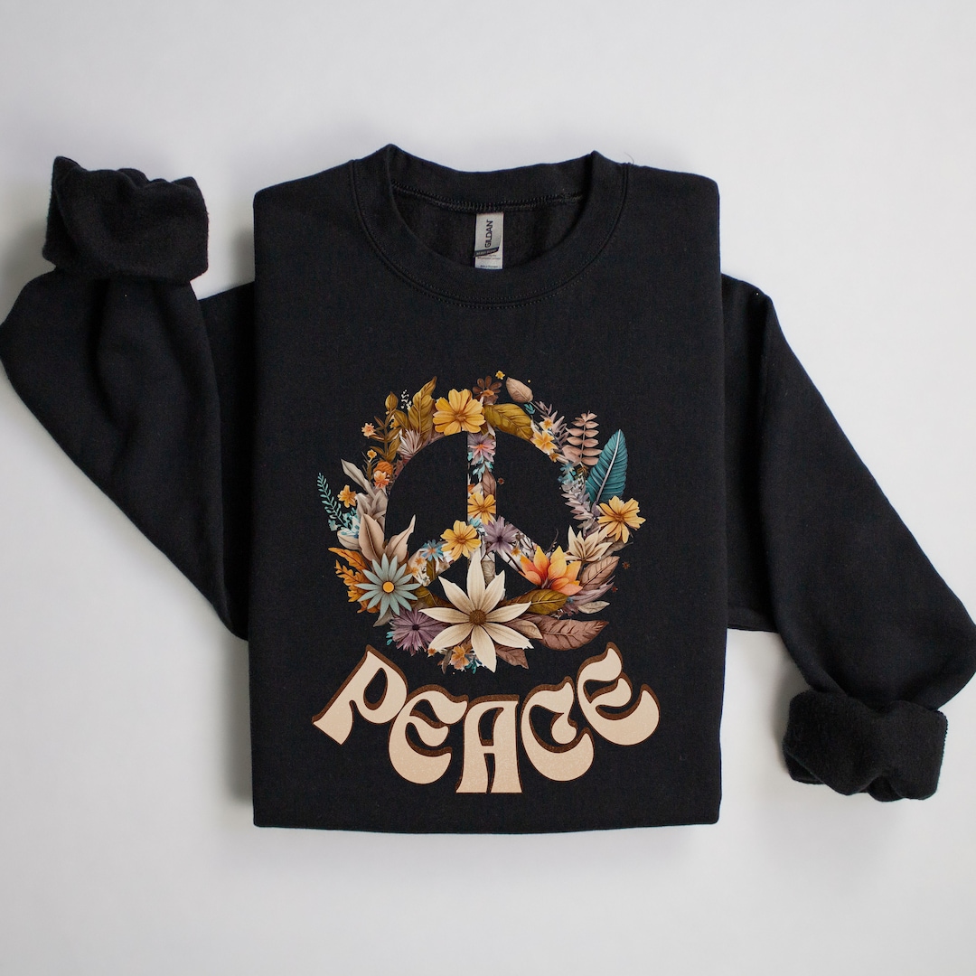 Peace Sign Sweatshirt, Peace Shirt, Peace Lover Gift, Peace Symbol ...