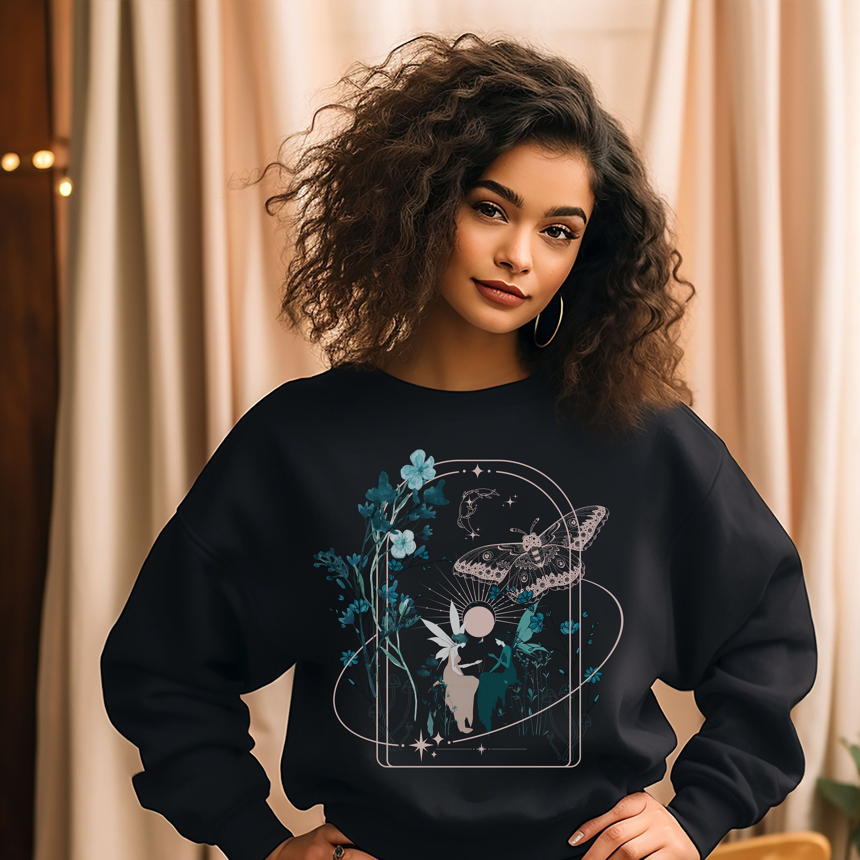 Whimsigoth Fairy Sweatshirt, Fairycore, Goblincore Fairy Shirt ...