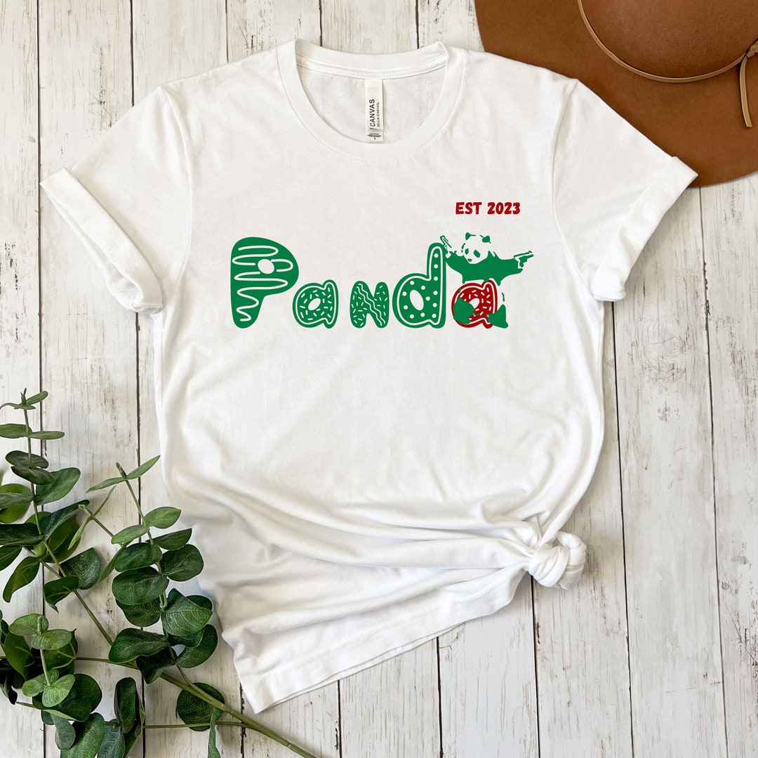 Panda Christmas Shirt, Panda Lover, Cute Panda Shirt, Gun Panda Shirt ...