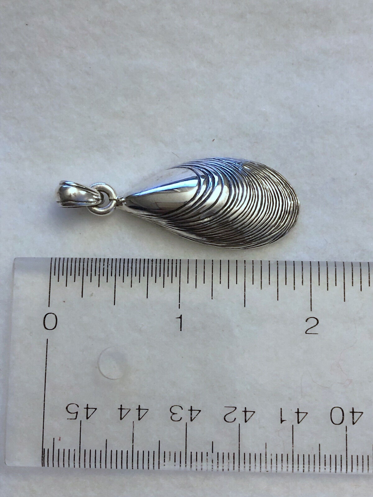 Sterling Silver Mussel Shell Pendant - Etsy