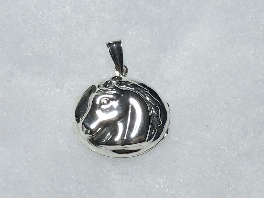 Sterling Silver Horse Head Locket - Pendant - Etsy