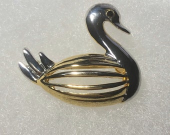 Vintage Duck Brooch Pin Bird Jewellery Mallard Duck Vintage Lapel Pin ...
