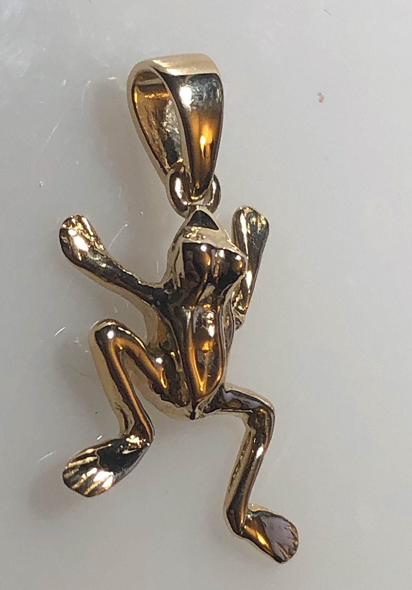 14K Yellow Gold Frog / Toad - Amphibian - Wildlife - Etsy