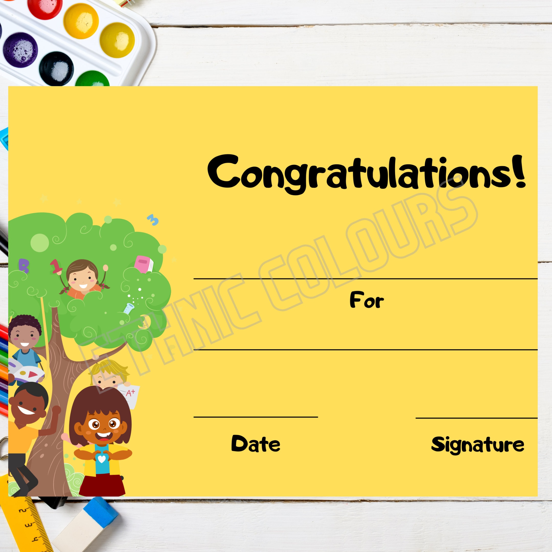 Congratulations Certificate For Kids