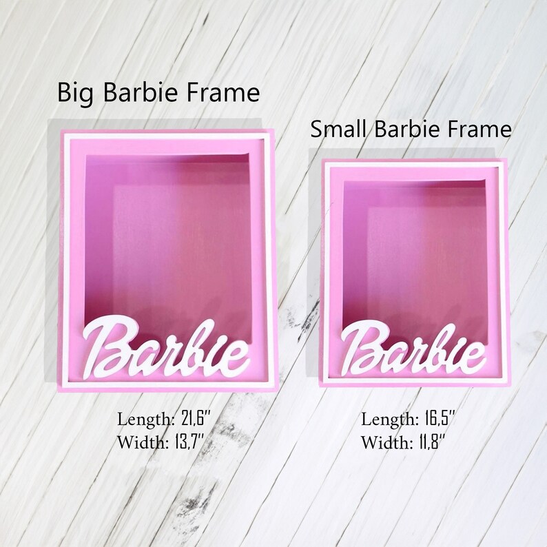 Barbie Wooden Frame Newborn Photo Props Template Editable - Etsy