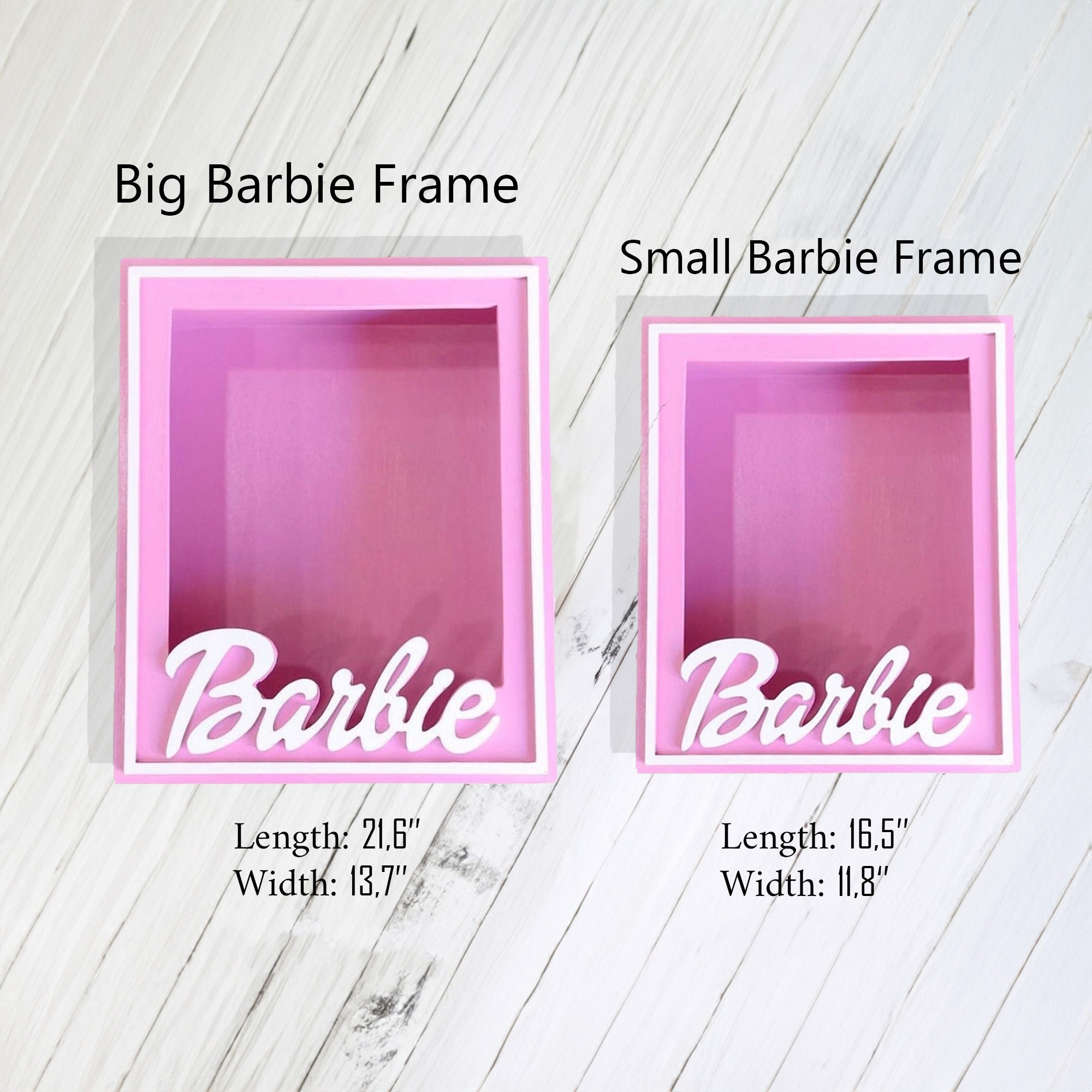 Barbie Wooden Frame Newborn Photo Props Template Editable - Etsy