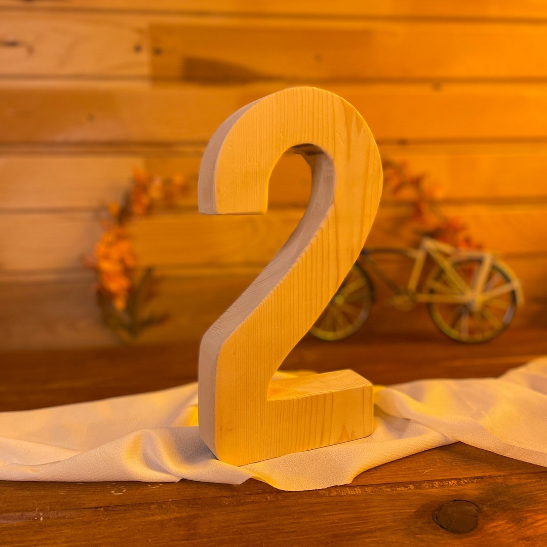 Wooden Number Prop for 2 Year Olds, Birthday Age Number, Photographer ...