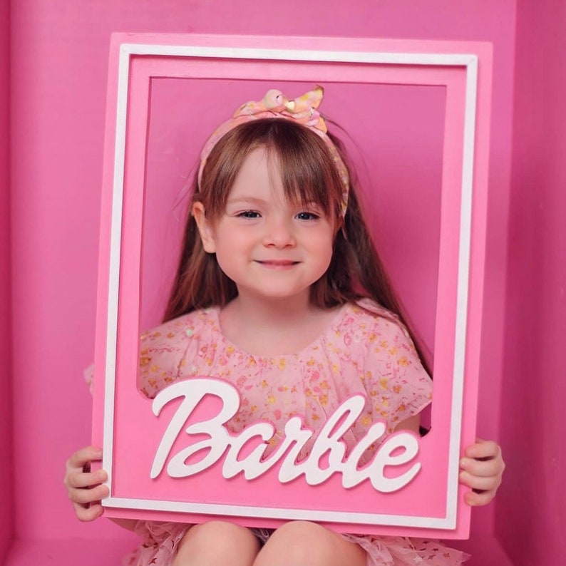 Barbie Wooden Frame Newborn Photo Props Template Editable - Etsy