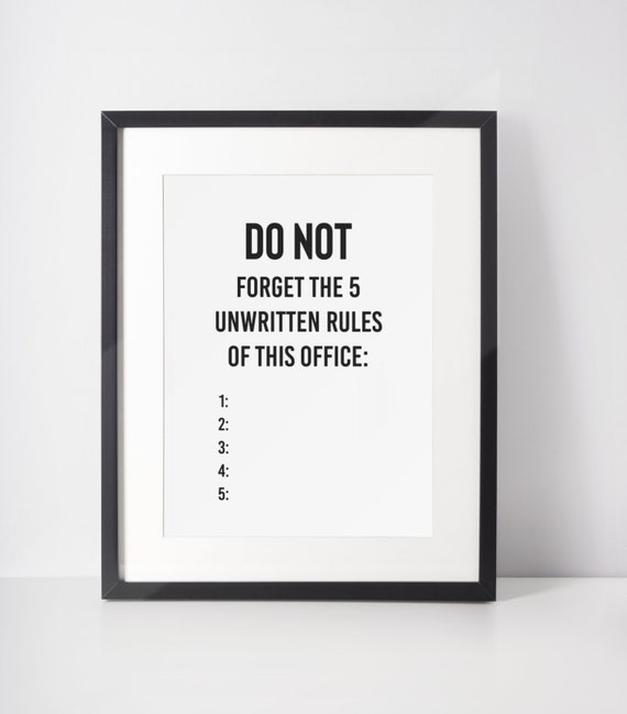 Funny Office Rules