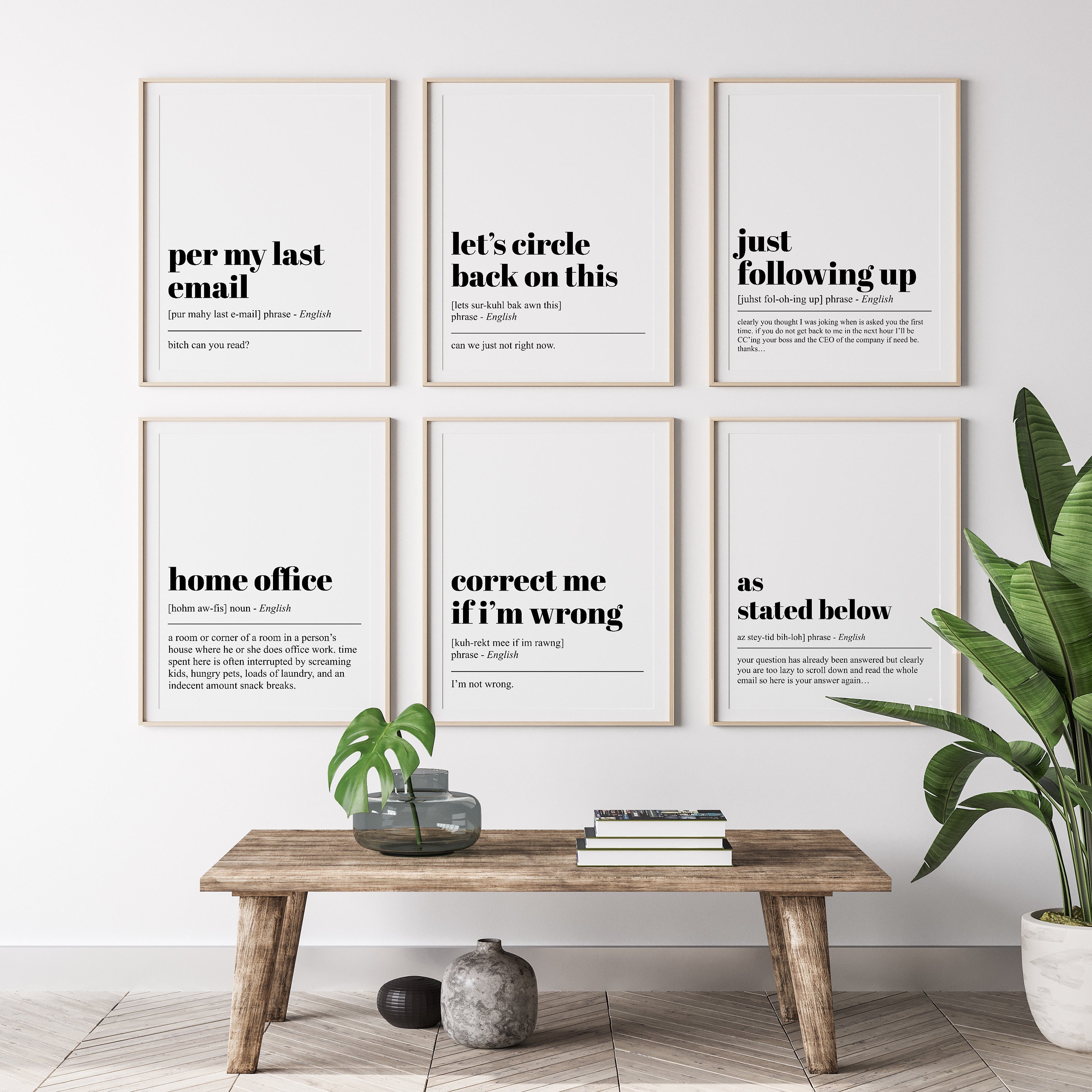 Funny Office Decor, 6 Printables, Office Wall Art, Printable - Etsy