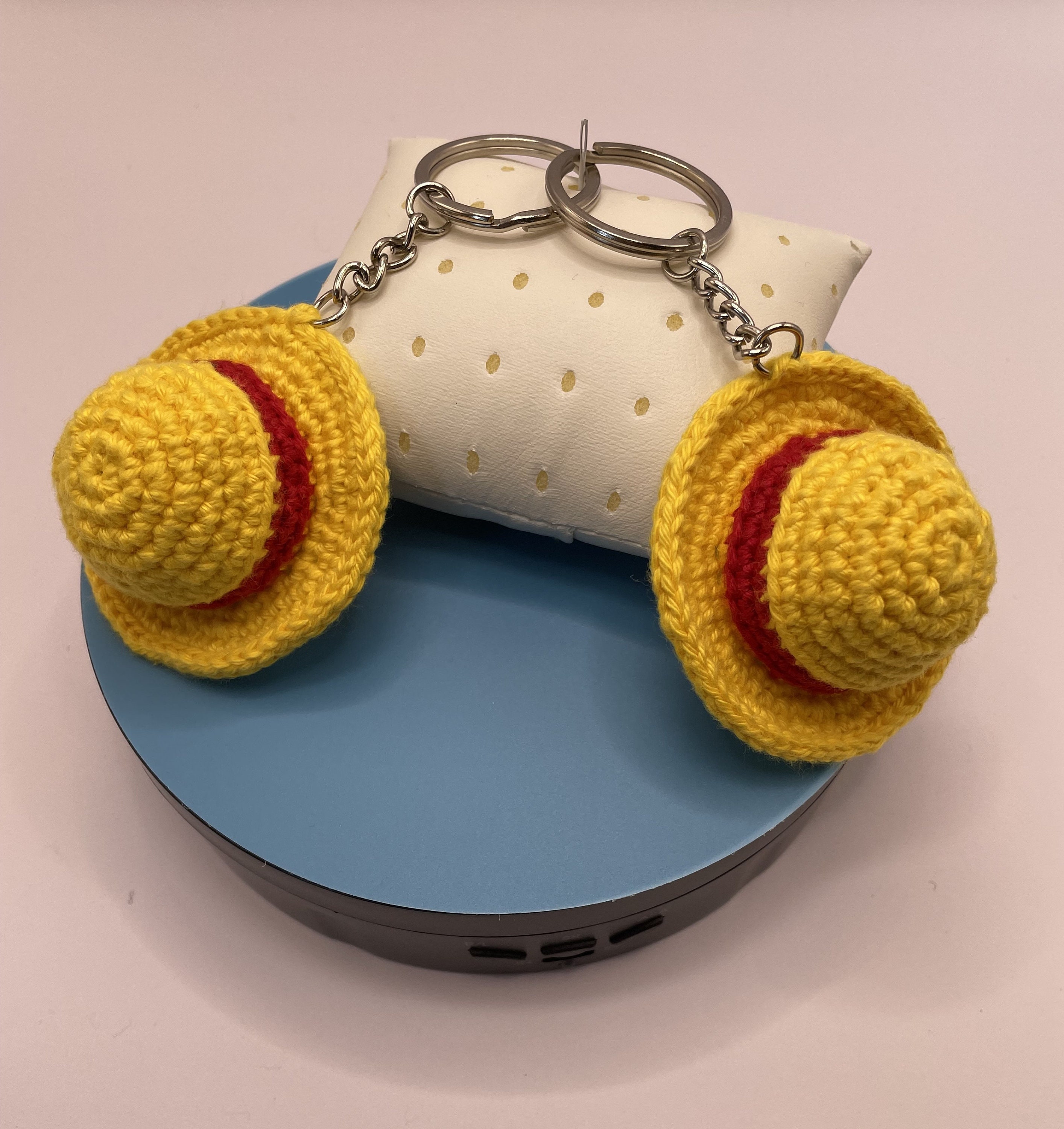 Keychain Hat Luffy One Piece Crocheted - Etsy