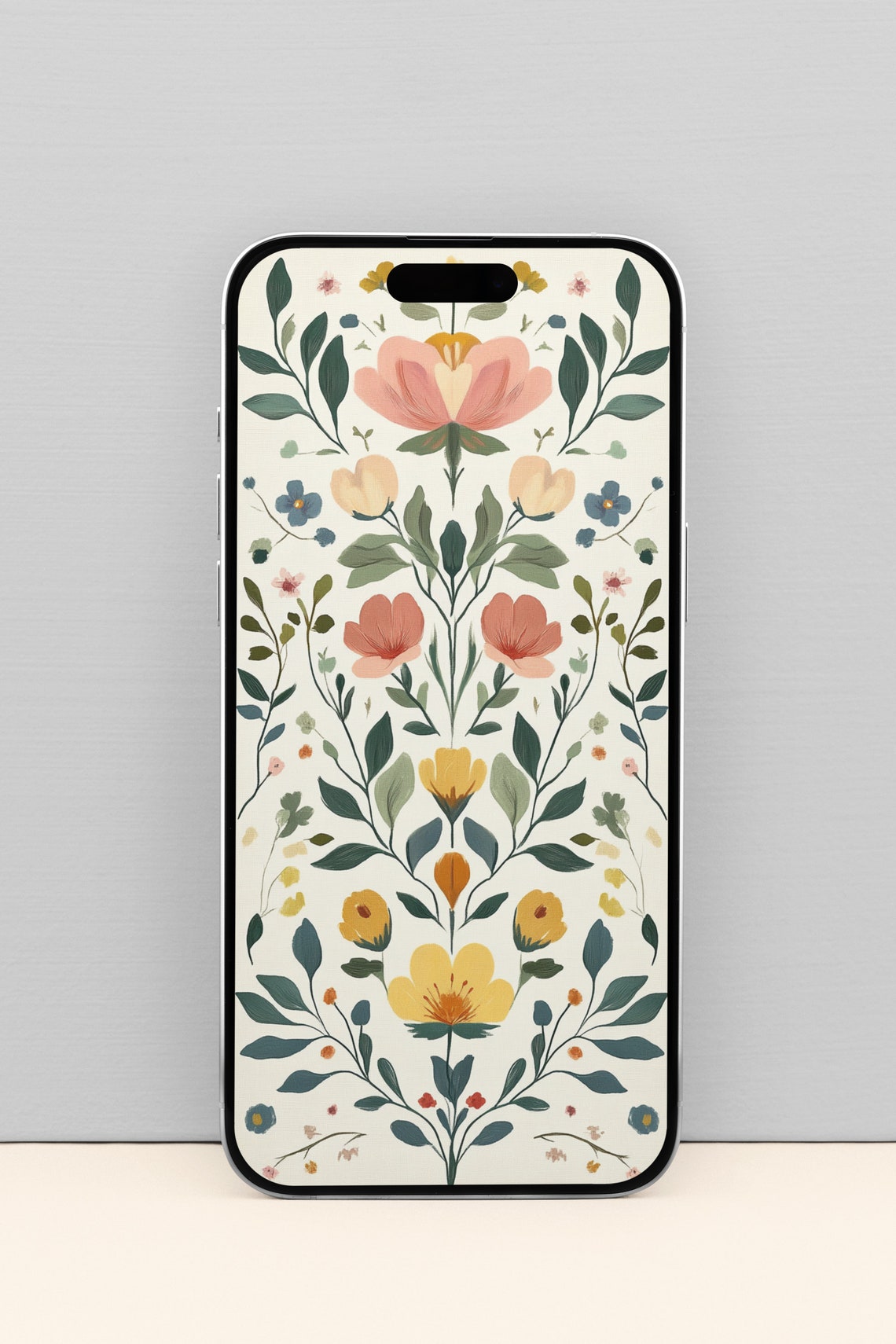 Kurbits Art Wallpaper, Swedish Design, Folk Craft Decor, Dalarna ...