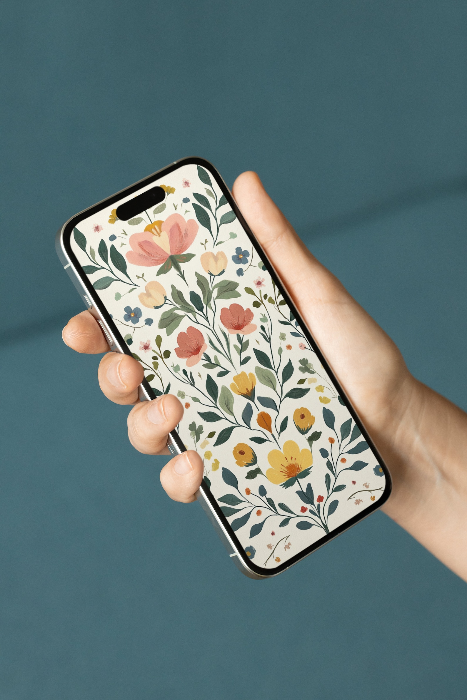 Kurbits Floral Wallpaper: Swedish Folk Art, Dalarna Design (digital ...