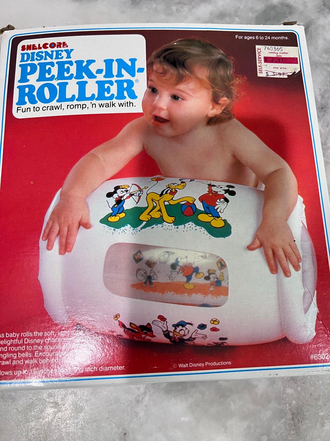 Shelcore Disney Peek-in-roller Baby Toy – Vintage 1977 – New in Box ...