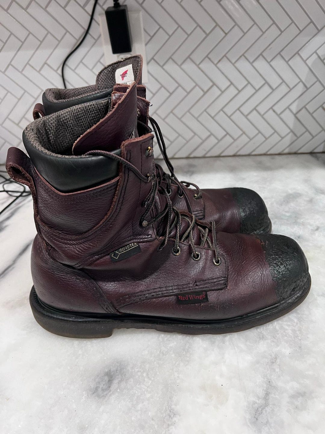 Red Wing 2414 Men’s 12B Gore-tex Steel Toe EH Work Boots USA Made Brown ...