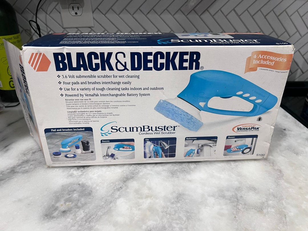 Black & Decker Scumbuster S100 Cordless Wet Scrubber 3.6V Versapak ...