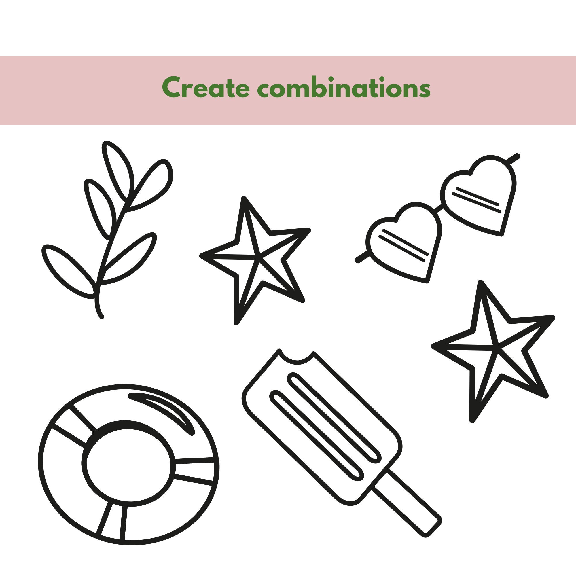 Summer Doodle Pack Clip Art Svg JPG PNG Files to - Etsy