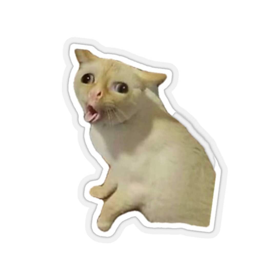 Coughing Cat Meme Sticker Funny Stickers Funny Memes Laptop - Etsy