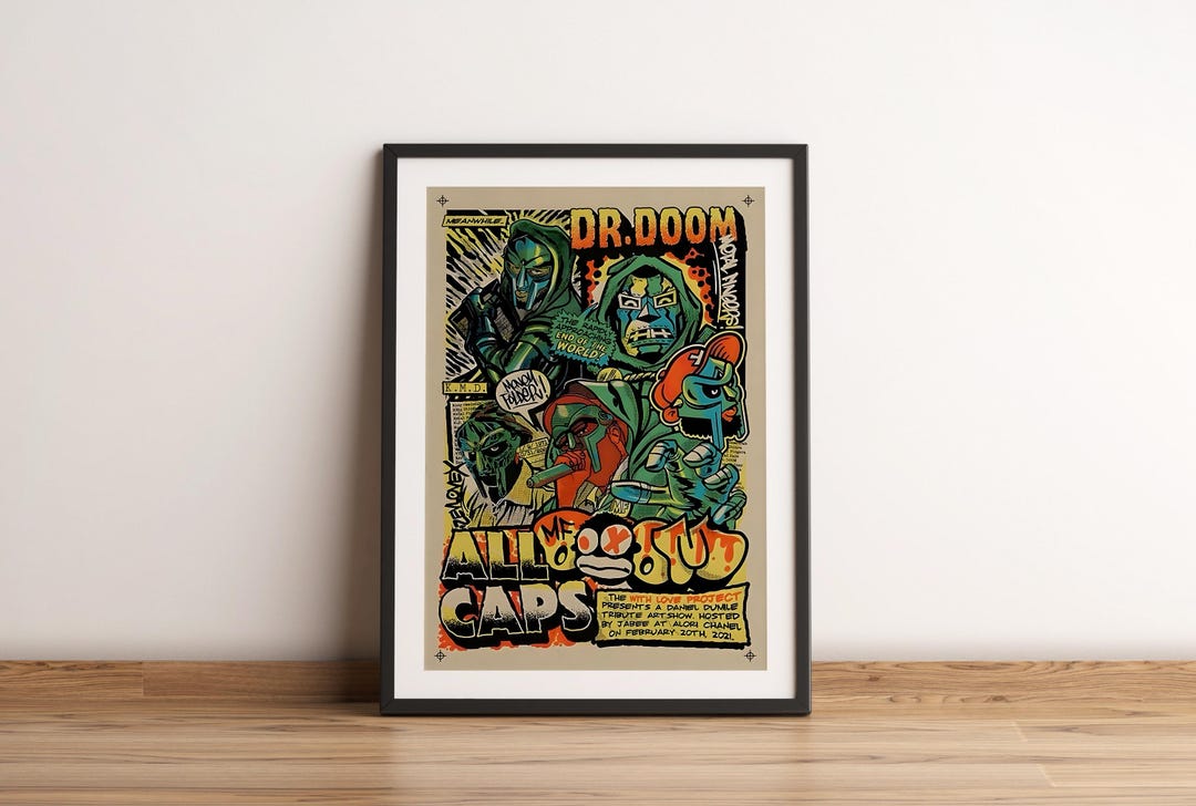 MF Doom Poster Print MF Doom Artist Poster Music Poster Album Cover ...